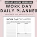 Work Checklist Template Work Day Organizer Planner Page Work | Etsy