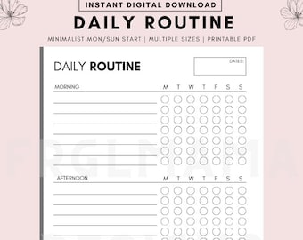 Kids Daily Routine Checklist Daily Checklist for Boys - Etsy