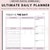 Work Checklist Template, Work Day Organizer Planner Page, Work Planner ...