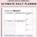 Work Checklist Template, Work Day Organizer Planner Page, Work Planner ...