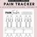 Printable Pain Tracker Chart Monthly Symptom Frequency & - Etsy UK