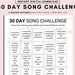 30 Day Song Challenge Printable, 30 Day Good Mood Challenge Printable ...
