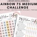 75 Day Challenge Tracker: Rainbow Fitness Journal (PDF) - Etsy