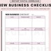One Page Business Checklist, One Page Business Plan, Small Business ...