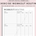 Printable Workout Planner, Exercise Routine Planner, 30 Days Fitness ...