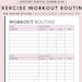 Printable Workout Planner, Exercise Routine Planner, 30 Days Fitness ...