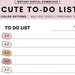 Cute to Do List Printable, Daily to Do List Task Checklist ...