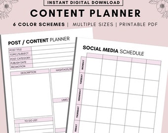 Editable Post and Content Planner Blog Post Social Media Content ...