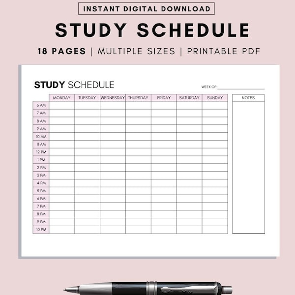 School Timetable Printable - Etsy