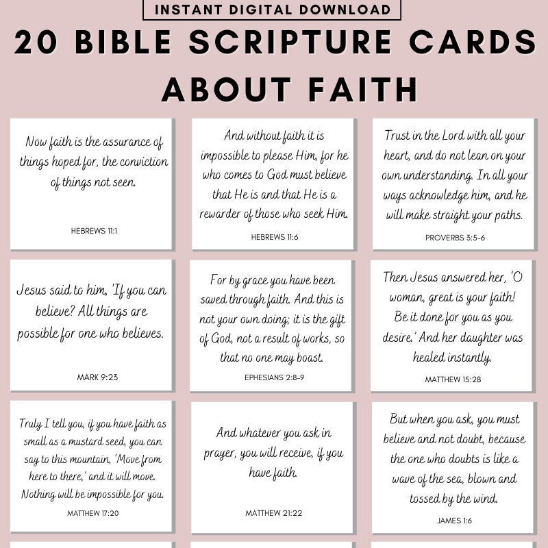 Printable Scripture Cards - Etsy