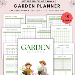 Gardening Planner Printable Pdf, Garden Journal Tracker Digital, Indoor ...