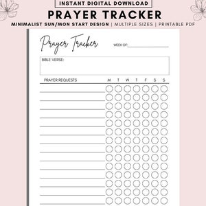 Prayer Request List & Tracker Printable, Prayer Journal, Prayer ...