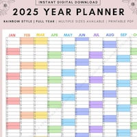 Yearly Calendar - Etsy