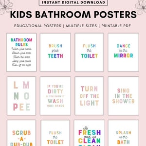 Kids Bathroom Rules Poster: Educational Wall Art (digital Download) - Etsy