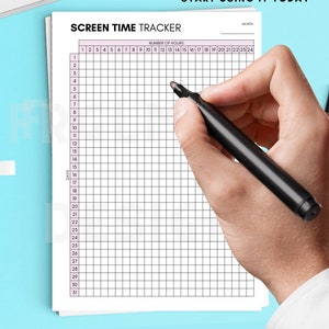 Screen Time Tracker Printable Daily Screen Time Tracker - Etsy Canada