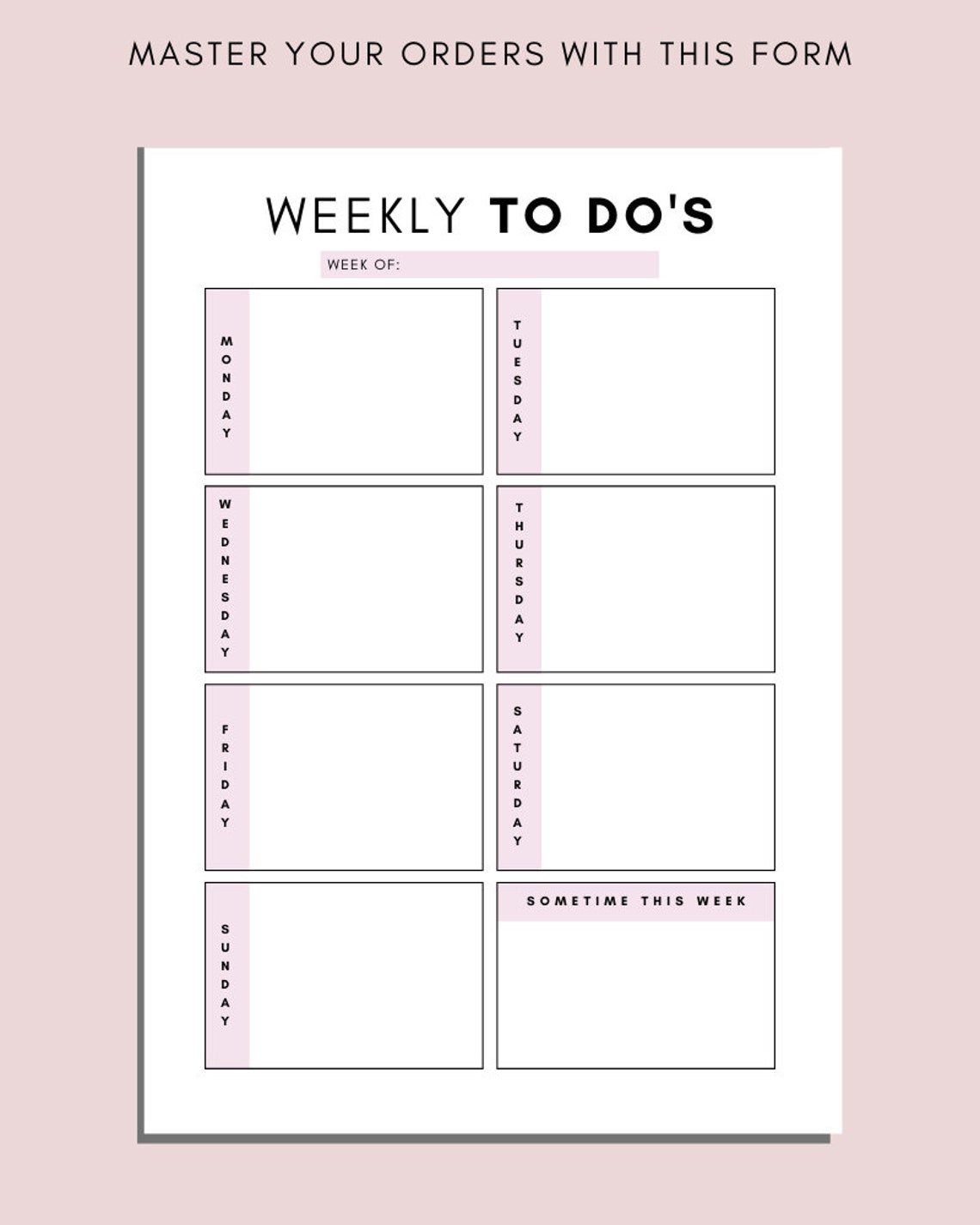 Daily to Do List Printable: Productivity Planner Template (A4, A5 ...