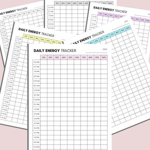 Daily Energy Level Tracker Printable: Mood & Health Template (PDF) - Etsy