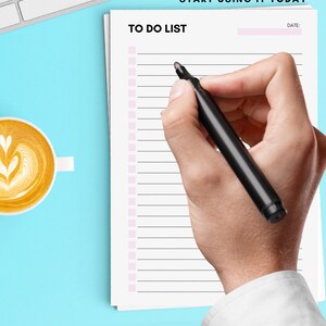 Minimalist to Do List Printable, Daily to Do List Task Checklist ...