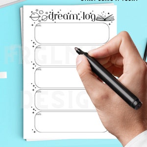 Dream Journal Printable, Log Your Dreams in This Sleep Journal, Dream ...
