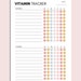 Daily Vitamin Tracker Printable, Daily Routine Planner Printable ...
