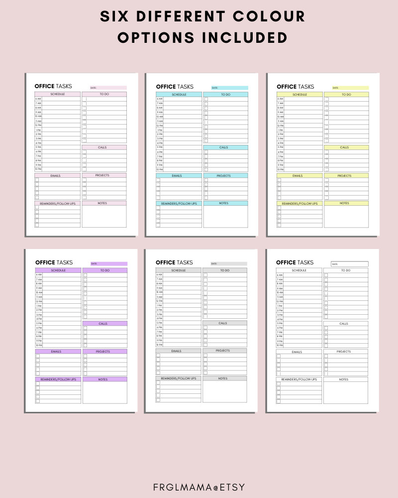 Office Task Tracker Printable Office Organizer Work Planner - Etsy UK