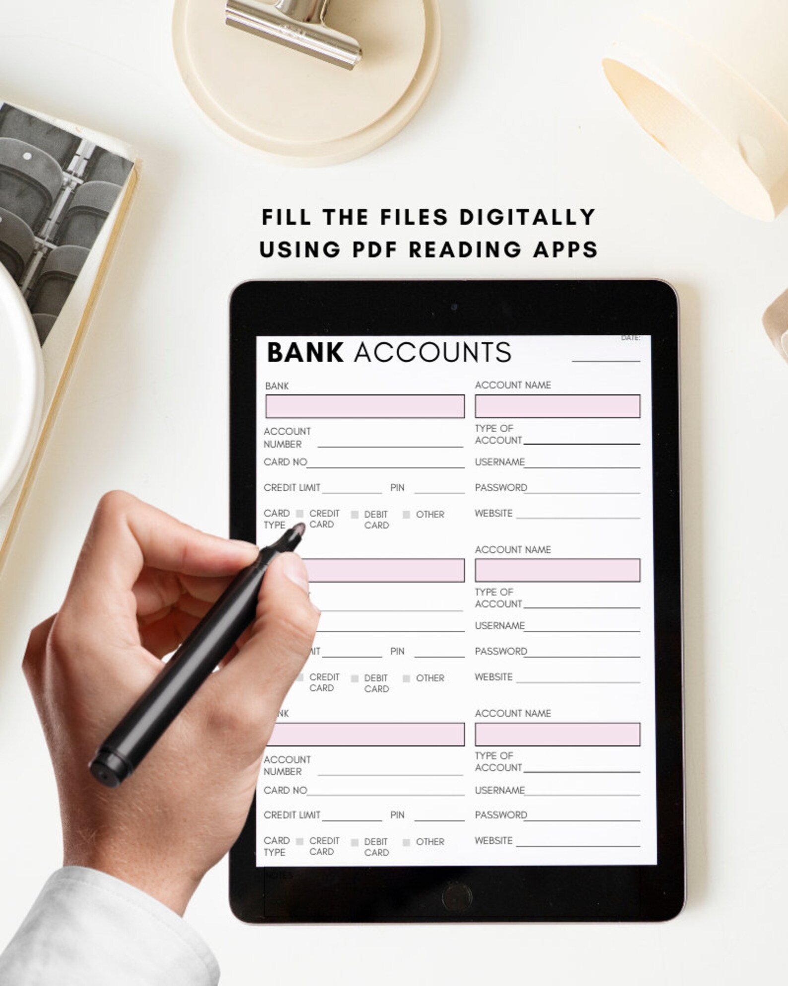Bank Account Tracker Printable: Banking Log, A4 A5 Letter (digital ...