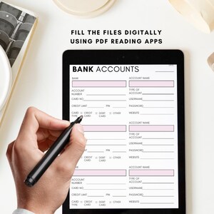 Bank Account Tracker Printable: Banking Log, A4 A5 Letter (digital ...