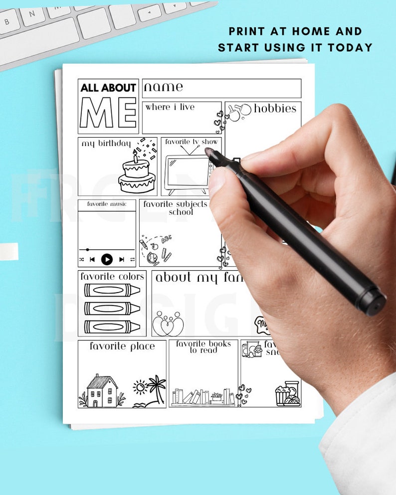 All About Me Homeschool Interview: Kids Questionnaire (PDF) - Etsy UK