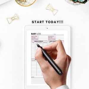 Baby Tracker, One Page Printable Baby Log, Newborn Tracker, Nursing Log ...