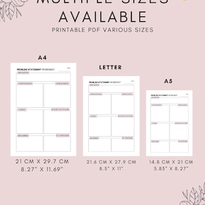 Problem Statement Worksheet Printable, Research Paper Journal A4 PDF ...
