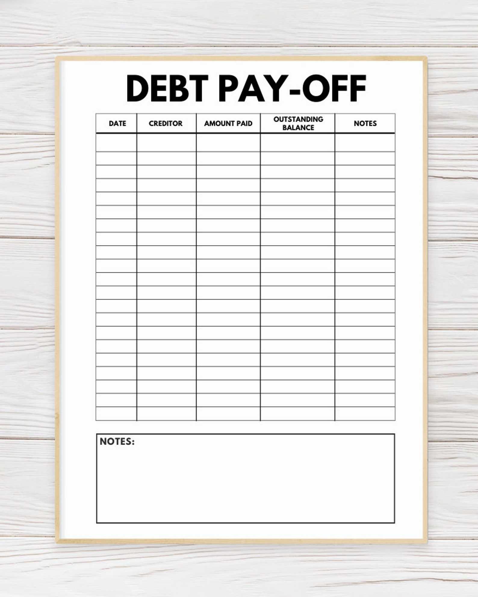 Debt Repayment Printable, Debt Tracker, Debt Payoff Tracker, Debt ...