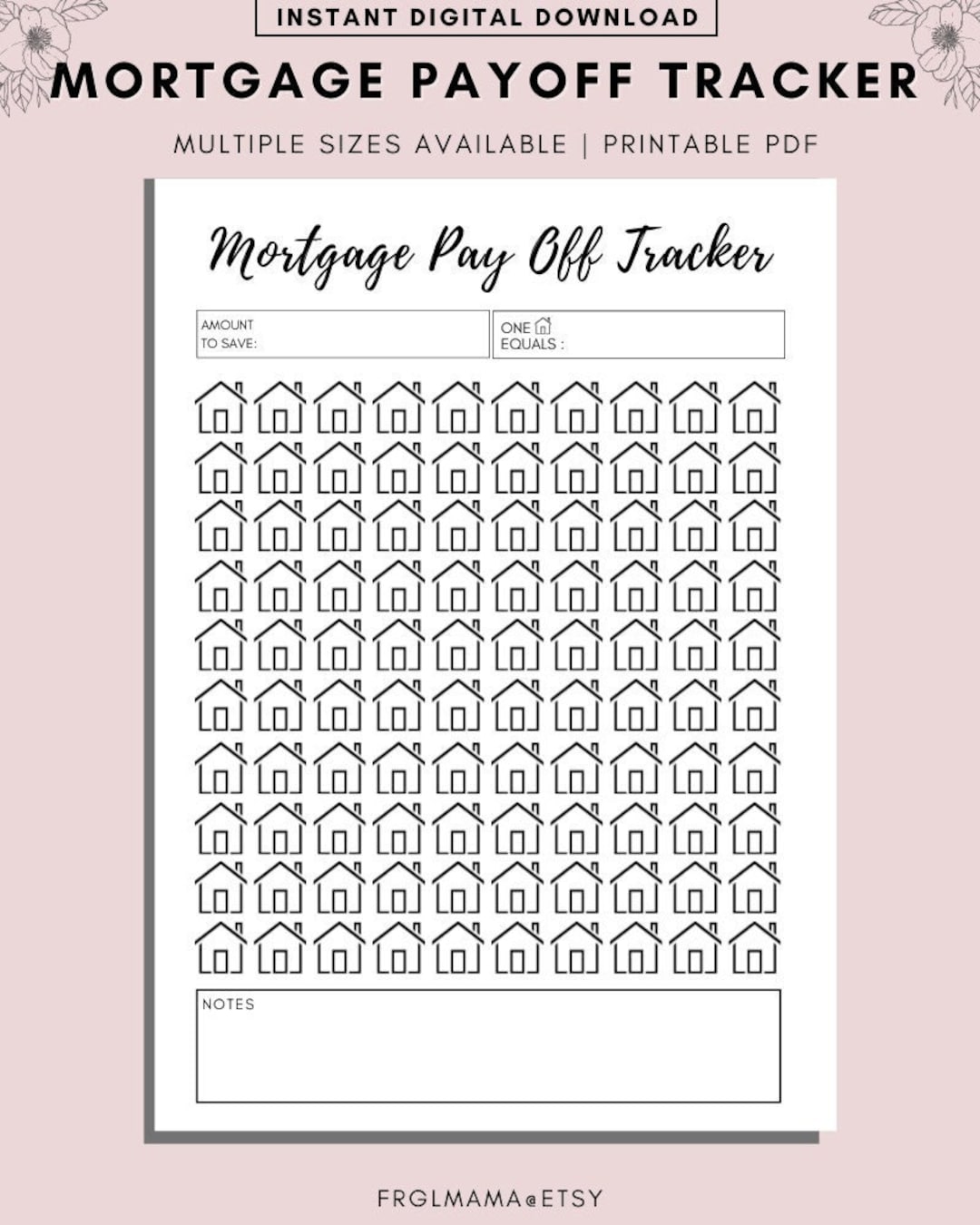 Mortgage Payoff Tracker, House Payoff Tracker, Savings Tracker, Finance ...