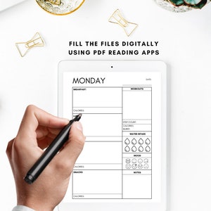 WEEKLY Daily Food Diary Printable A4 A5 Printable Daily Food - Etsy UK