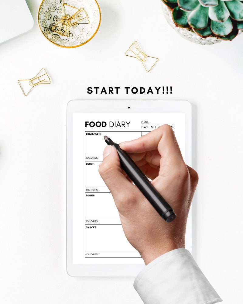 Daily Food Diary Printable A4 A5 Printable Daily Food - Etsy Ireland
