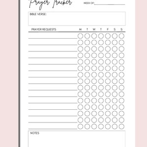 Prayer Request List & Tracker Printable, Prayer Journal, Prayer ...