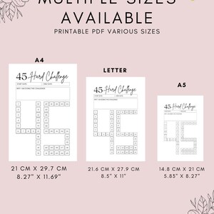 Buy 45 Hard Challenge Tracker Bundle, Modified Challenge Tracker ...