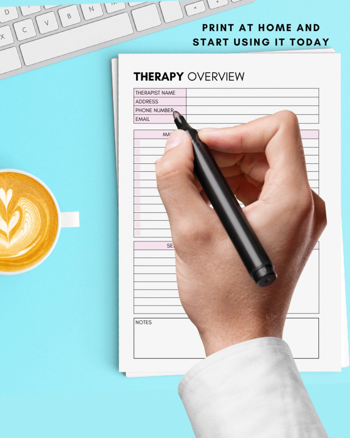 Therapy Notes Planner Printable Mental Health Printable | Etsy