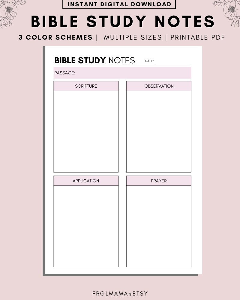 66-page Bible Study Guide SOAP Bible Study - Fillable - Printable PDF ...