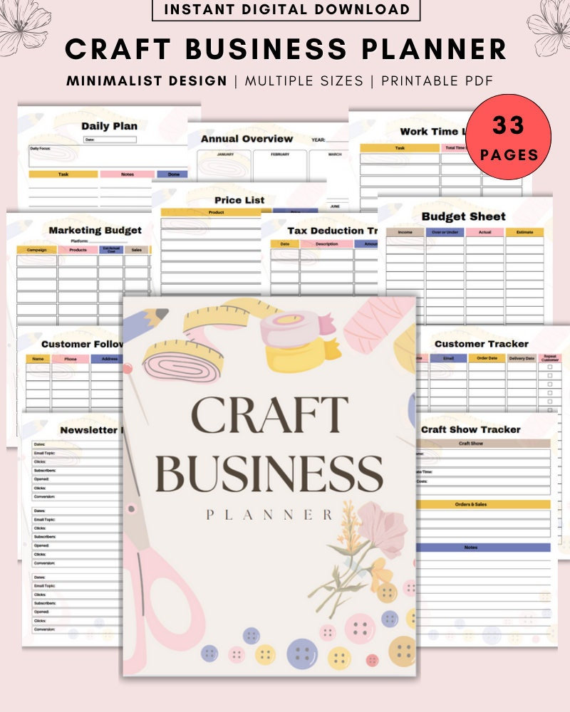 Craft Fair Planner: Market Stall Organizer, Sales Log (PDF) - Etsy