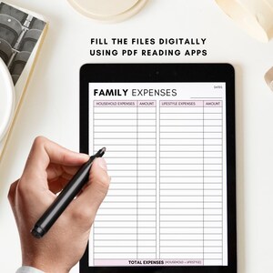 Family Expense Tracker Printable, Expense Tracker, Simple Expense ...