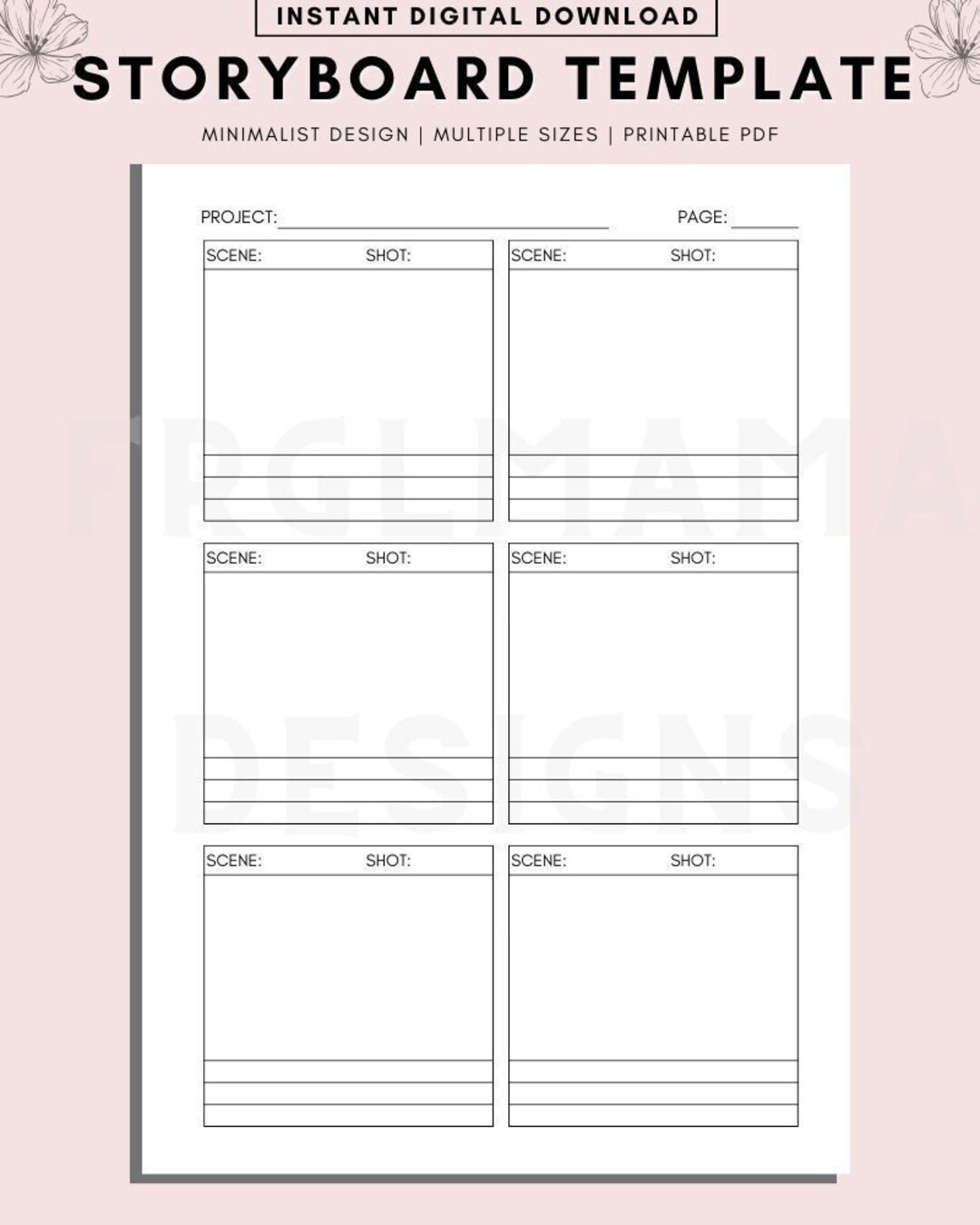 Free Printable Storyboard Template Pdf - FREE Templates