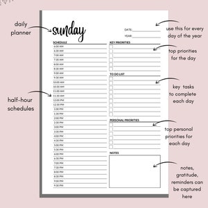 Work From Home Planner, Personal Daily Planner, Productivity Planner ...