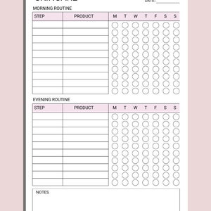 Skincare Routine Planner Printable, Beauty Planner, Beauty Journal ...