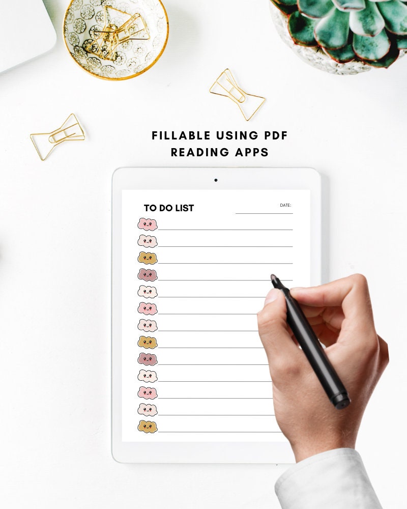 Cute to Do List Printable Daily to Do List Task Checklist | Etsy