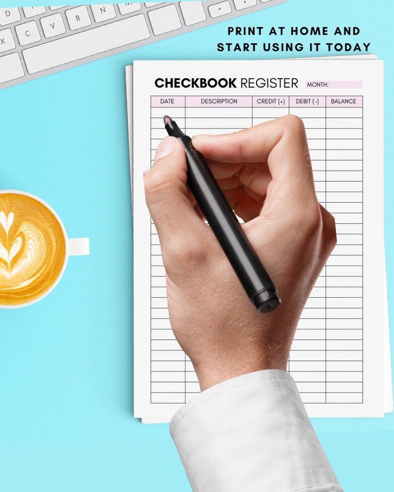 Checkbook Register Printable: A4 A5 Letter Transaction Log (PDF) - Etsy