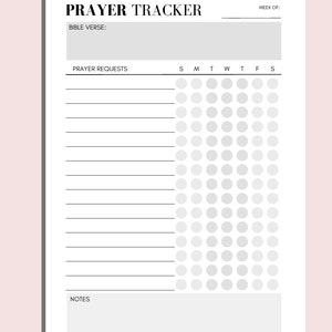 Prayer Request List & Tracker Printable, Minimal, Prayer Journal ...