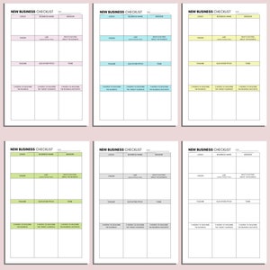 One Page Business Checklist, One Page Business Plan, Small Business ...