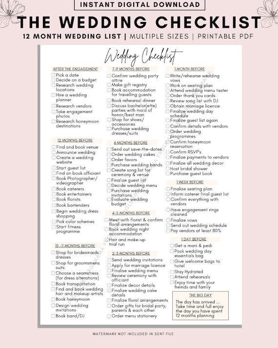 Brides checklist a week before wedding | Beachweddingtips.com