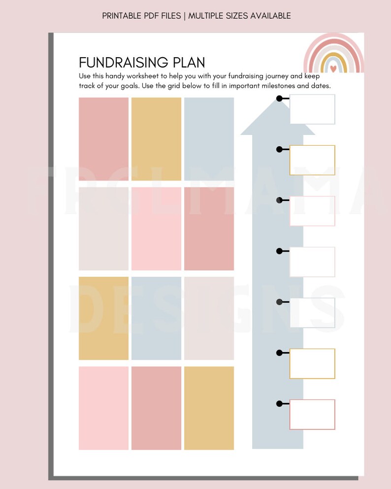 Printable Fundraising Template: Charity Donation & Sponsor Forms (PDF ...