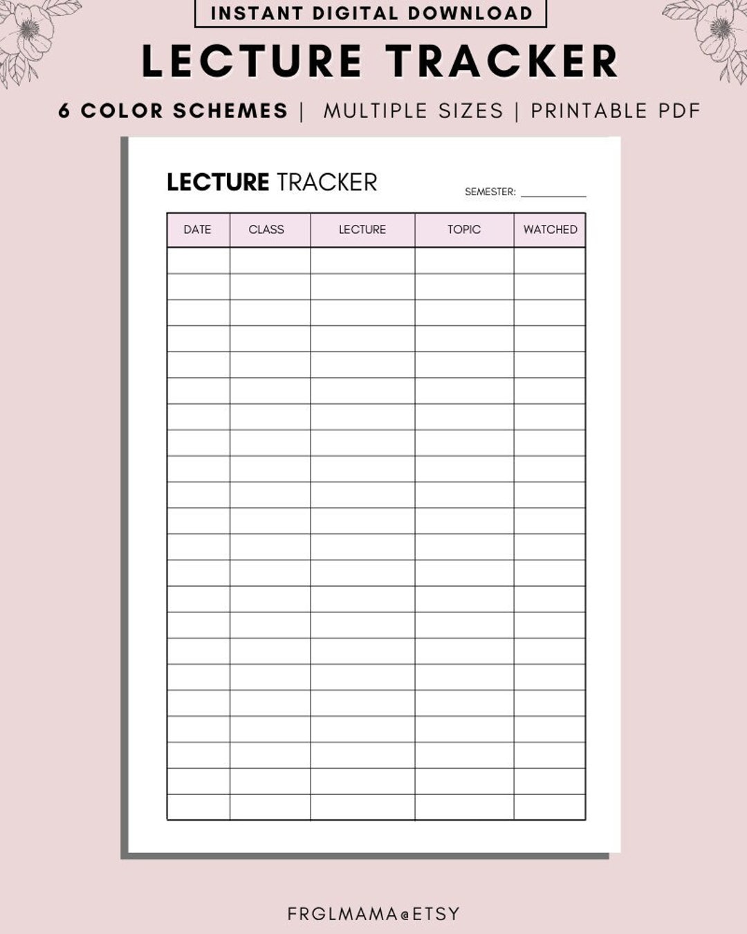 Lecture Tracker Online Class Notes, Homework Tracker, Assessment ...